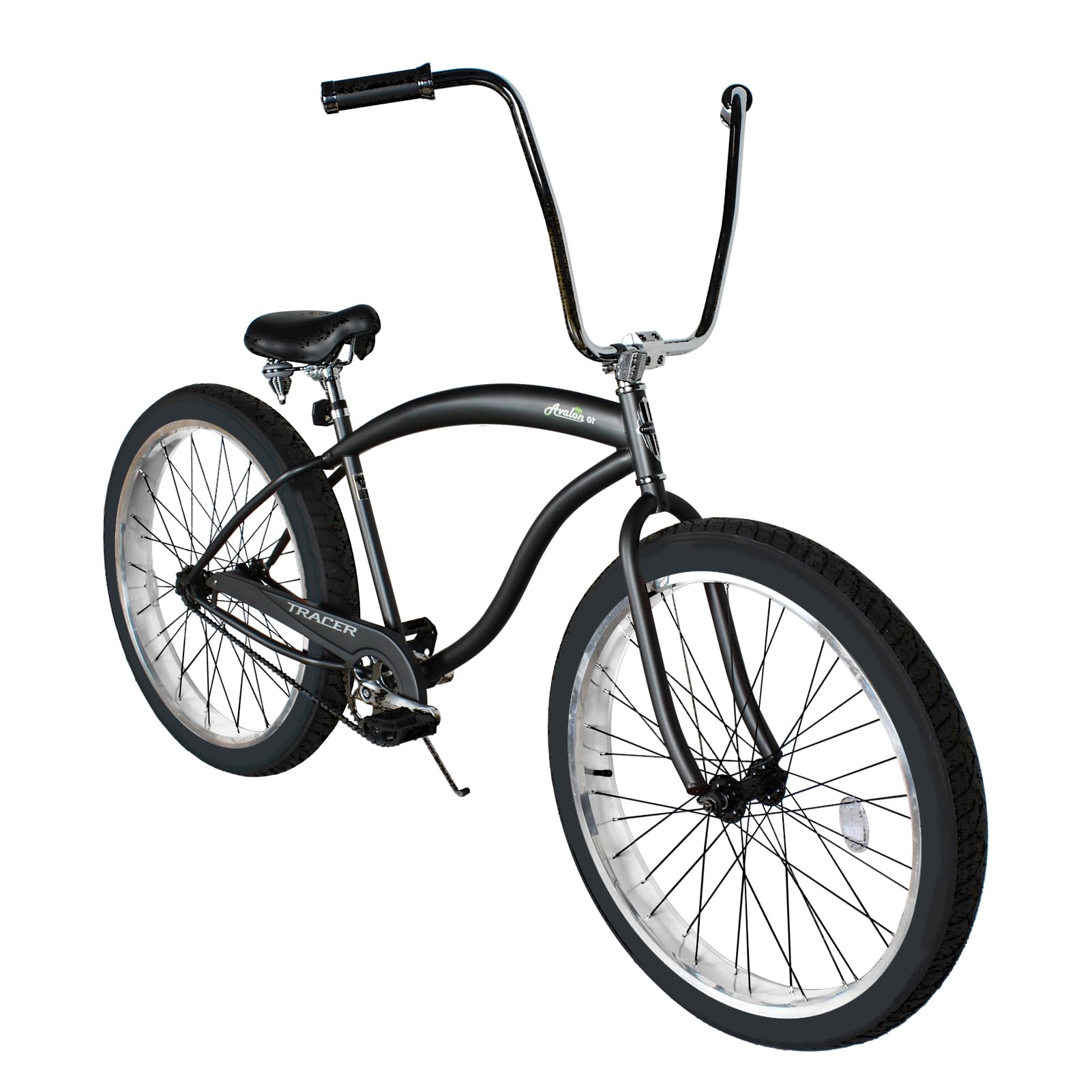 Tracer Avalon Beach Cruiser Bike for Adults, 26/29 Inch Wheels, 3.0/4.0 Fat Tire,1/7 Speed, Complete Cruiser Bike. (1 Speed Matte Black, 29''x3.0 Tire)