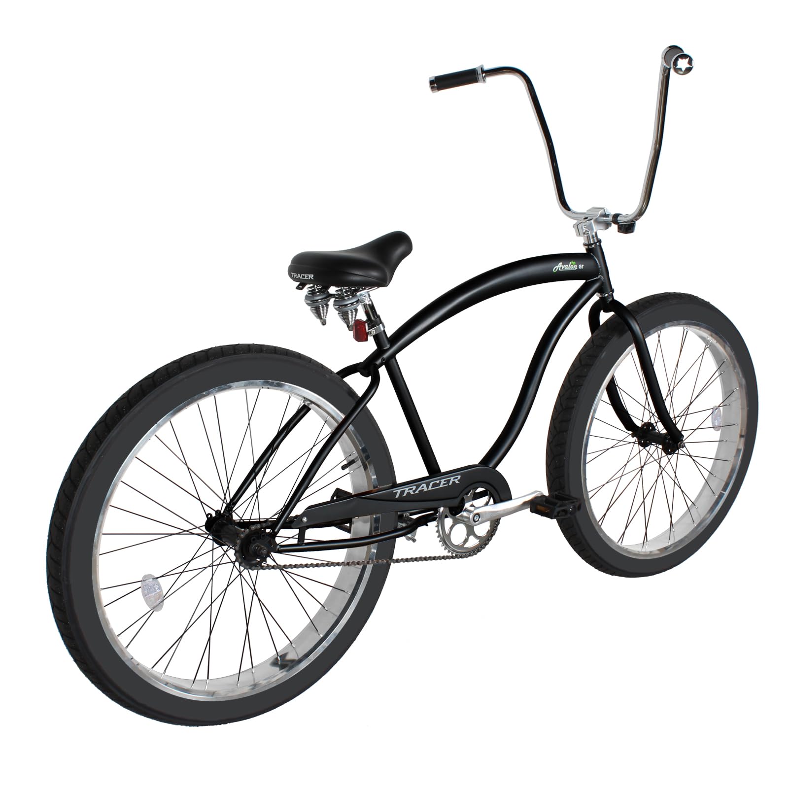 Tracer Avalon Beach Cruiser Bike for Adults, 26/29 Inch Wheels, 3.0/4.0 Fat Tire,1/7 Speed, Complete Cruiser Bike. (1 Speed Matte Black, 29''x3.0 Tire)