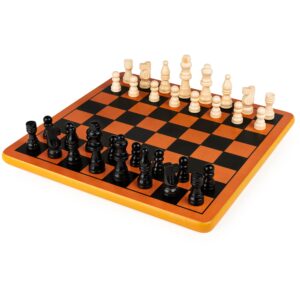 cardinal classics, wood chess set with chess board and wood chess pieces 2-player strategy board game, for adults and kids ages 8 and up