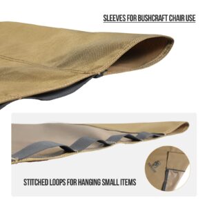 OneTigris Bushcraft Mat, Heavy Duty Tripod Chair Cloth, 500D Cordura Nylon Tent Door Mat, 50" x 26"