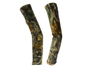 titan 3d compression bow sleeves, lightweight & easy fit, cover polyester sleeve, arm sleeves w/thumb hole for leafy camo gear, realtree camo hunting sleeves, realtree edge pattern