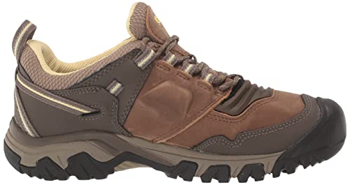 KEEN Women's Ridge Flex Low Height Waterproof Hiking Boots, Safari/Custard, 10