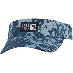 salt life mens atlas visor hat, blue, one size us