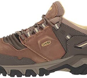 KEEN Women's Ridge Flex Low Height Waterproof Hiking Boots, Safari/Custard, 10