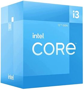 intel core i3 (12th gen) i3-12100 quad-core (4 core) 3.30 ghz processor - retail pack, blue