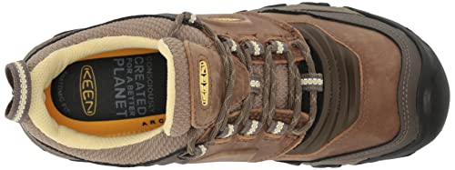 KEEN Women's Ridge Flex Low Height Waterproof Hiking Boots, Safari/Custard, 10