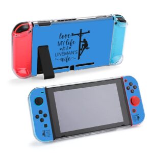 lineman wife protective case cover for nintendo switch shock-absorption anti-scratch design