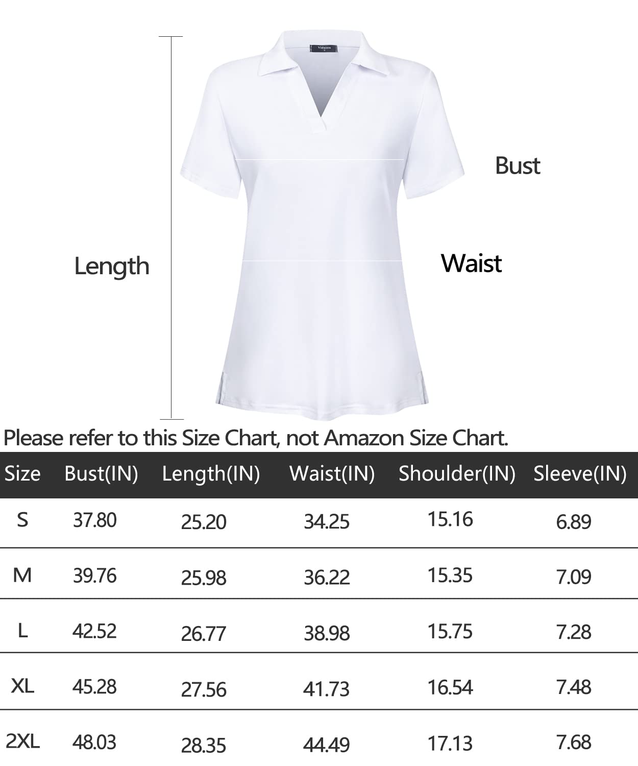 Vidusou Summer Tops for Women,Ladies Cap Sleeve Casual Polo V Neck Plus Size Oversize Clothes Golf Apparel White XXL