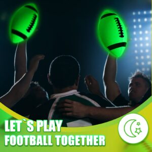 Civaner Glow in The Dark Football Light Up Youth Size Footballs for Kids Teens and Adults Junior Football Small Luminous Sports Balls Gifts for Boys School Games Outdoor Activity