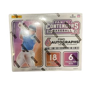 2021 panini contenders baseball hobby (6 packs/18 cards: 6 autos, 18 optic)