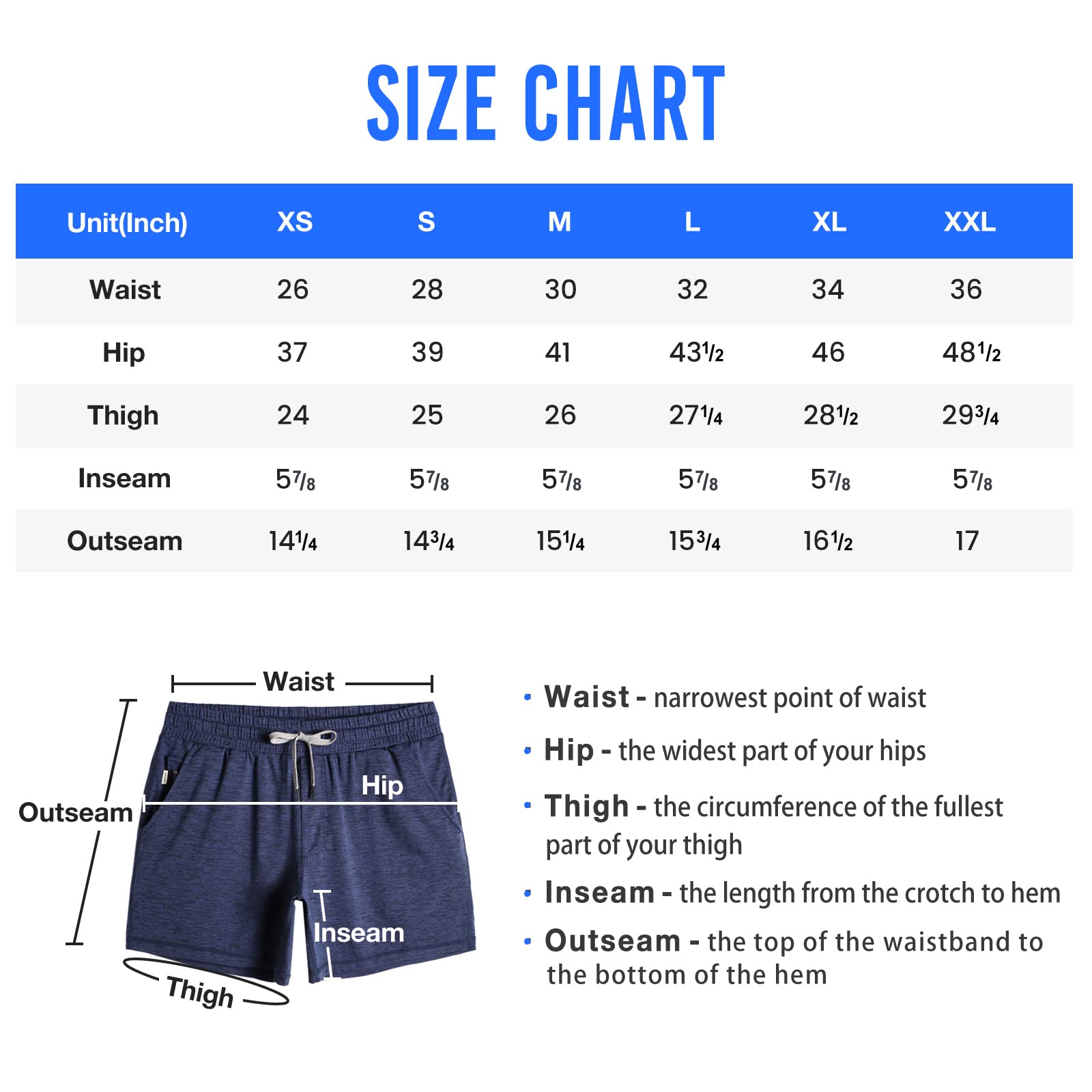 maamgic Mens Running Shorts, Soft 5" Gym Short with Zip Pockets, Quick Dry Workout Athletic Shorts for Men Black Large