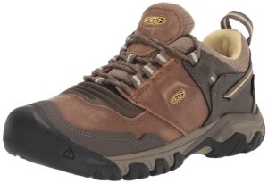 keen women's ridge flex low height waterproof hiking boots, safari/custard, 11