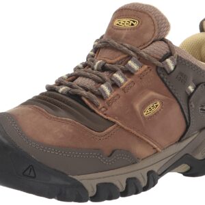 KEEN Women's Ridge Flex Low Height Waterproof Hiking Boots, Safari/Custard, 10