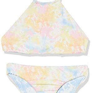 Billabong Girls' On a Rainbow Rev High Neck Two-Piece Swim Set (Little Big Kids), Multi, 8