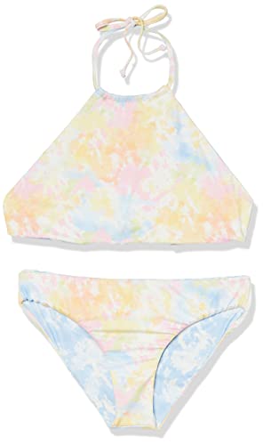 Billabong Girls' On a Rainbow Rev High Neck Two-Piece Swim Set (Little Big Kids), Multi, 8