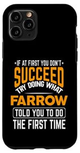 iphone 11 pro farrow personalized gift name joke funny custom case