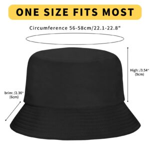 Rosoz 2 Pack Bucket Hat for Women Men Summer Travel Beach Sun Hat Outdoor Cap Unisex Bucket Hats Black/White