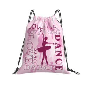 fatttycy dance bags for dancers gym drawstring stuff ballet backpack gifts for little women