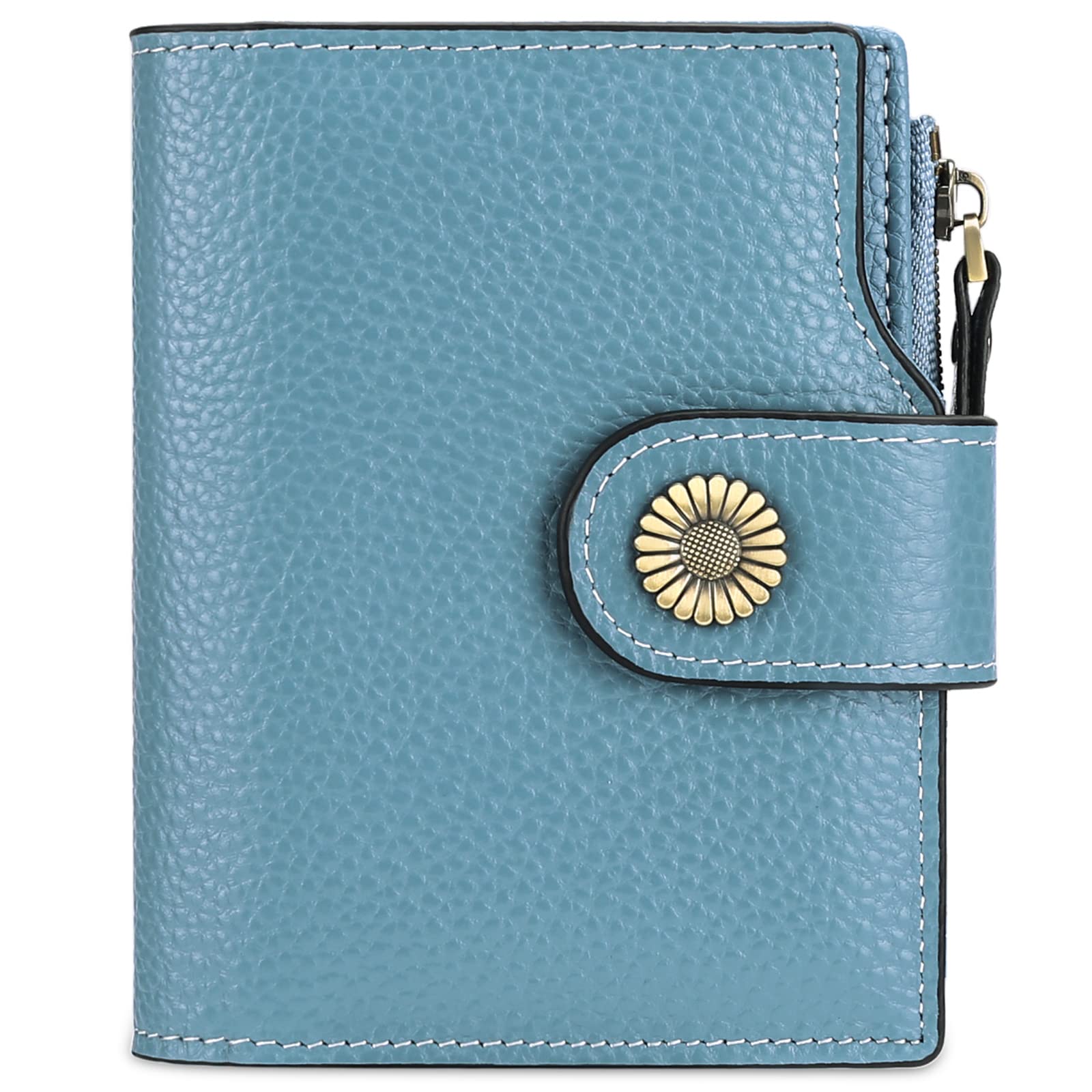 FALAN MULE Small Wallet for Women Genuine Leather Bifold Compact Small Womens Wallet with RFID Blocking