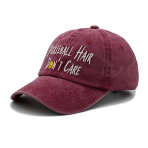 NVJUI JUFOPL Pickleball Hair Don't Care Hat, Embroidered Baseball Cap Pickleball Gifts for Men & Women