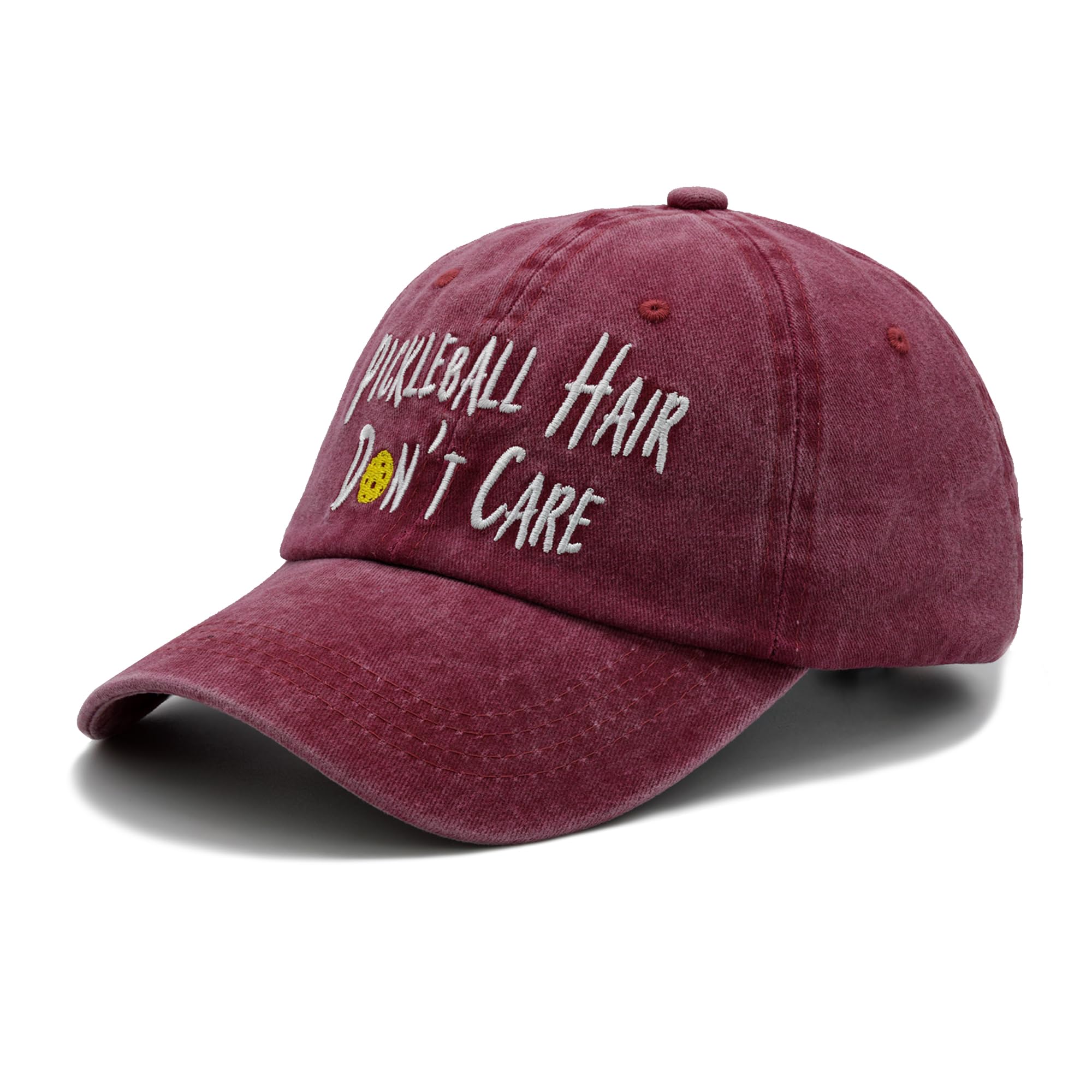 NVJUI JUFOPL Pickleball Hair Don't Care Hat, Embroidered Baseball Cap Pickleball Gifts for Men & Women