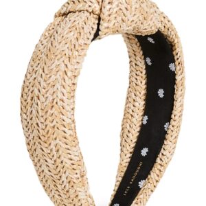 Lele Sadoughi Women's Raffia Knotted Headband, Natural, Tan, One Size