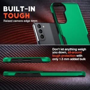 NTG [1st Generation Designed for Samsung S21 Case (Not for S21 Plus&S21 Ultra), Heavy-Duty Tough Rugged Lightweight Slim Shockproof Protective Case for Samsung Galaxy S21 6.2 Inch, Forest Green