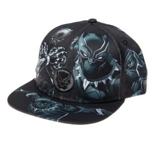 marvel black panther baseball cap, one size baseball hat for men, comfortable and cool mens hat and dad gift for any age, outstanding superhero men's cap