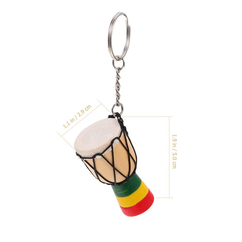 1 Set Djembe Pendant Bag Pendant Keychain Pendants Drum Keychain Neck Hanging Decor Car Pendant Drum Shape Necklace Drum Necklace Hanging Key Hanging Decors Drum Shape Keychain