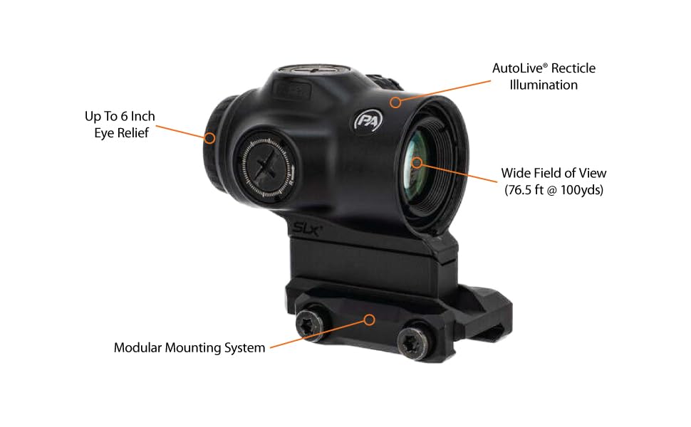 Primary Arms SLX 1X MicroPrism with Green Illuminated ACSS Gemini 9mm Reticle