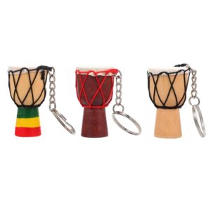 1 Set Djembe Pendant Bag Pendant Keychain Pendants Drum Keychain Neck Hanging Decor Car Pendant Drum Shape Necklace Drum Necklace Hanging Key Hanging Decors Drum Shape Keychain