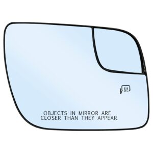 new passenger side heated mirror glass replacement for 2011-2017 ford explorer blind spot mirror glass - right pass heated convex mirror glass with rear holder bb5z17k707a, bb5z17k707b