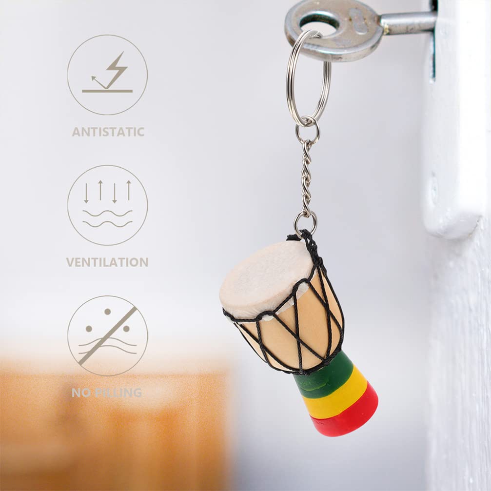 1 Set Djembe Pendant Bag Pendant Keychain Pendants Drum Keychain Neck Hanging Decor Car Pendant Drum Shape Necklace Drum Necklace Hanging Key Hanging Decors Drum Shape Keychain