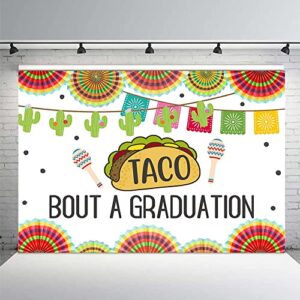 mehofond 7x5ft mexican fiesta taco bout a graduation class of 2022 backdrop banner prom congrats grad party supplies cactus decor photoshoot studio props background