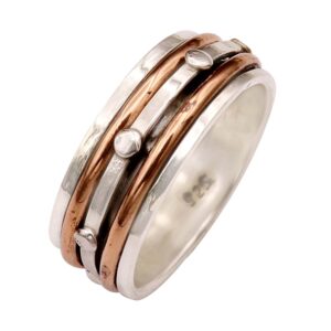 solid 925 sterling silver spinner maditation band ring women gift statement handmade jewelry ring goyal jewels gesr0158 (us-16)