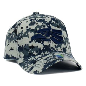 Mexican Mexico Hat Hecho En Mexico Eagle Aguila Snapback Flat Bill Baseball Cap (Navy Digital Camo)