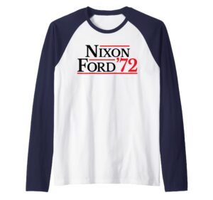 nixon ford '72 america raglan baseball tee