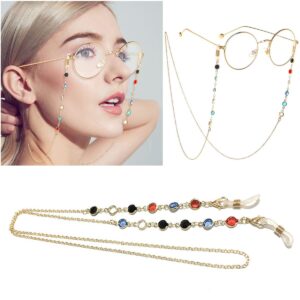 EJOQSON Glasses Strap Beaded Eyeglass Chains Eye Glass Holders Necklaces String Women Eyewear Retainer Chain Elegant Lanyard