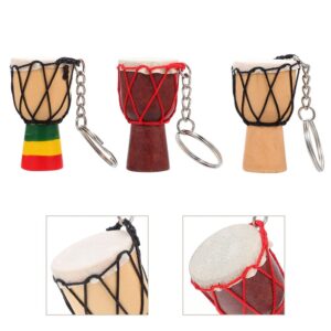 1 Set Djembe Pendant Bag Pendant Keychain Pendants Drum Keychain Neck Hanging Decor Car Pendant Drum Shape Necklace Drum Necklace Hanging Key Hanging Decors Drum Shape Keychain