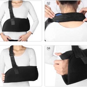 QIANMEI Fixed elbow brace Arm Sling for Shoulder Injury, Women and Men, Rotator Cuff Torn, Wrist and Elbow Surgery, for Dislocation,Sprains and Strains (Size : L)