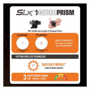 Primary Arms SLX 1X MicroPrism with Green Illuminated ACSS Cyclops Gen II Reticle