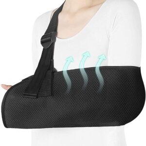 QIANMEI Fixed elbow brace Arm Sling for Shoulder Injury, Women and Men, Rotator Cuff Torn, Wrist and Elbow Surgery, for Dislocation,Sprains and Strains (Size : L)