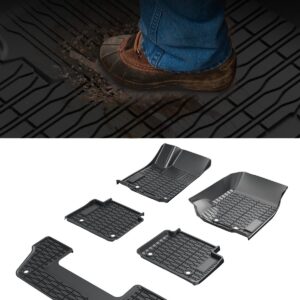 A & UTV PRO Floor Mats Fit for 2021 2022 2023 2024 Jeep Grand Cherokee L/WL, All Weather Floor Liners Full Kit for Three Row Models, Replace OEM 82216639AA,82216640AA,82216152AC, 3 Row