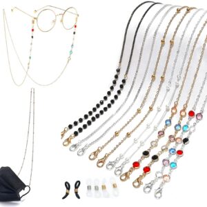 EJOQSON Glasses Strap Beaded Eyeglass Chains Eye Glass Holders Necklaces String Women Eyewear Retainer Chain Elegant Lanyard