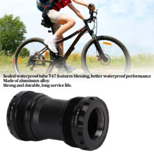 SPYMINNPOO T47 Bottom Bracket, 68/73mm BB Cups, Threading Lightweight High Stength Aluminum Alloy Bottom Bracket for Mountain