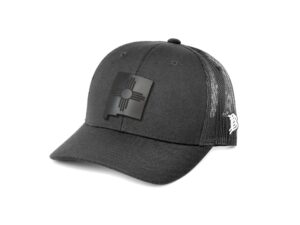 branded bills new mexico curved trucker state midnight black/black