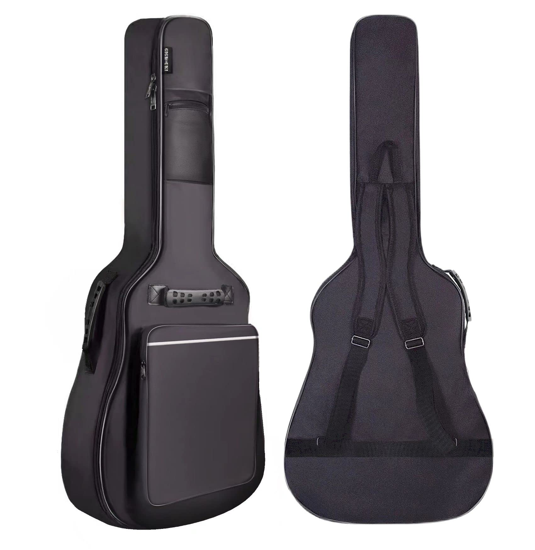 GIGKOUKI 40 41 Inch Acoustic Guitar Case Soft 0.35" Padded Guitar Bag, Waterproof Guitar Gig Bag Classical with Back Hanger Loop and Shoulder Strap