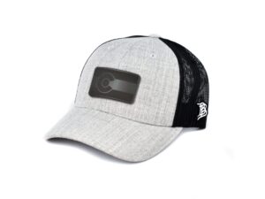 branded bills colorado curved trucker state midnight heather/black