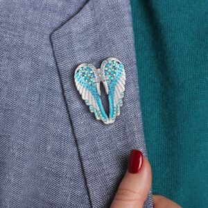 4 Pieces Brooches Pins for Women Rhinestone High Heel Crystal Brooches Princess Shoes Angel Wing Tear for Women Brides Gifts Party Favors Mom's Present