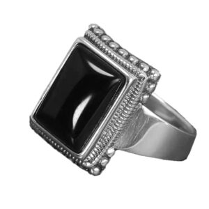 Lucifer Morningstar Ring 925 Sterling Silver, Black Onyx Turkish Ring for men and women (9)